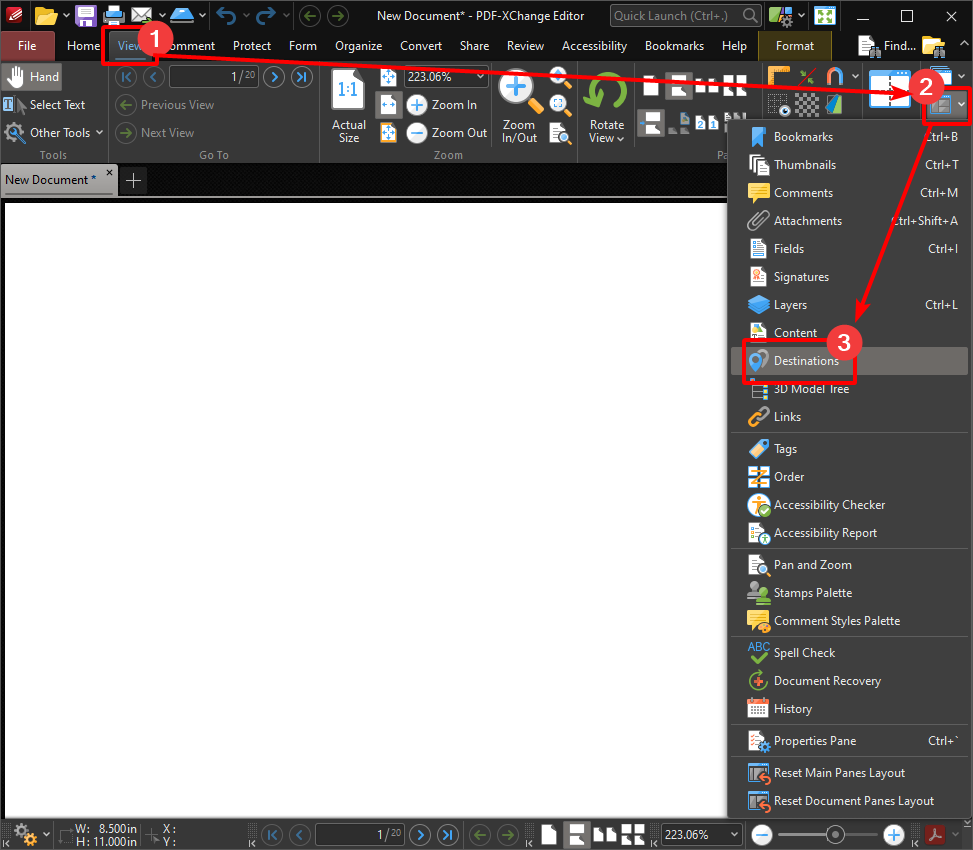 PDF-XChange Co Ltd :: Knowledge Base :: How do I create new named destinations in PDF-XChange ...